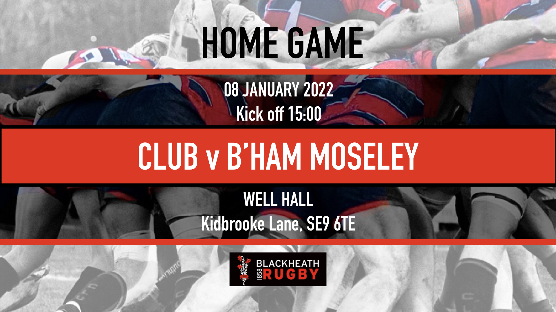 1st XV v Birmingham Moseley, Squad List and Programme Link - Blackheath ...