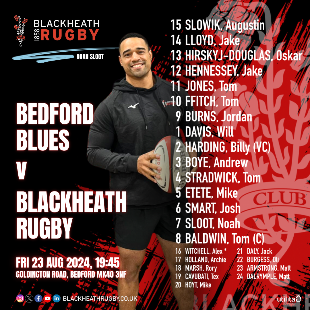 Squad details - Bedford Blues - Blackheath Rugby