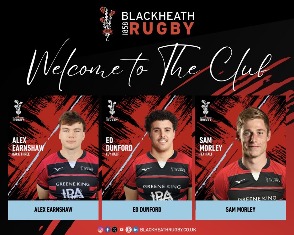 Welcome to Alex, Ed and Sam! - Blackheath Rugby